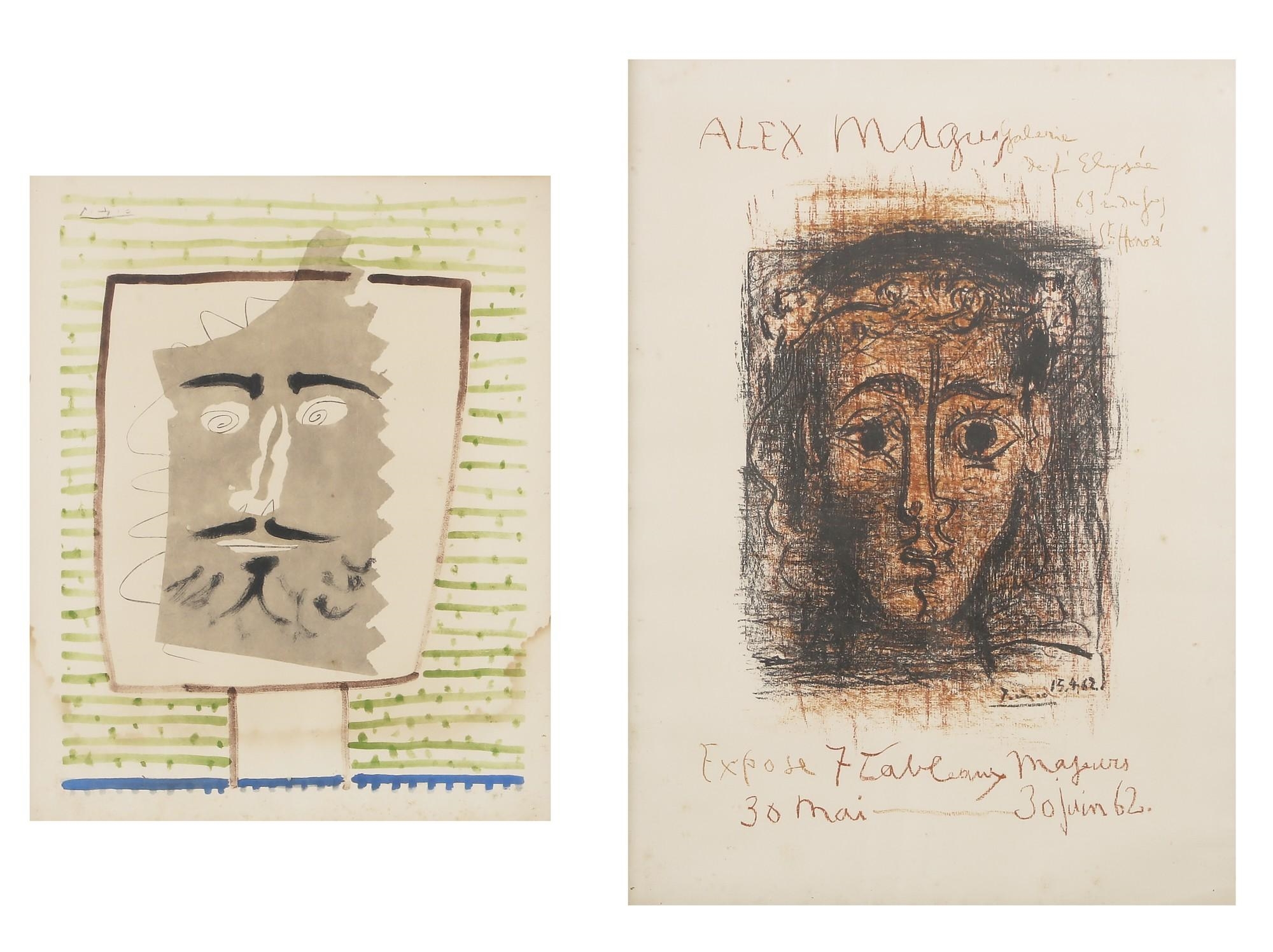 Pablo Picasso | Two Picasso prints: Tête de faune barbu, 1956 and Alex ...