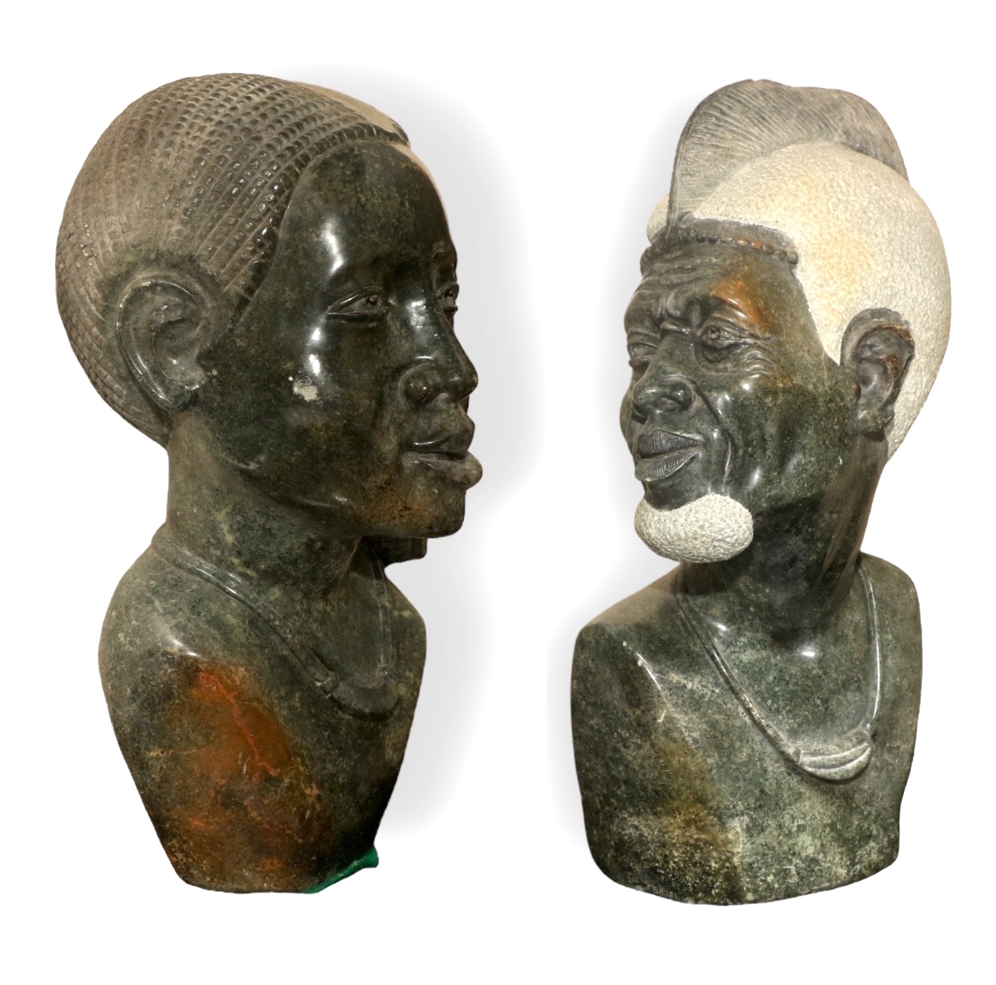 Farai Gatsi | BUST OF AN AFRICAN MAN AND WOMAN | MutualArt