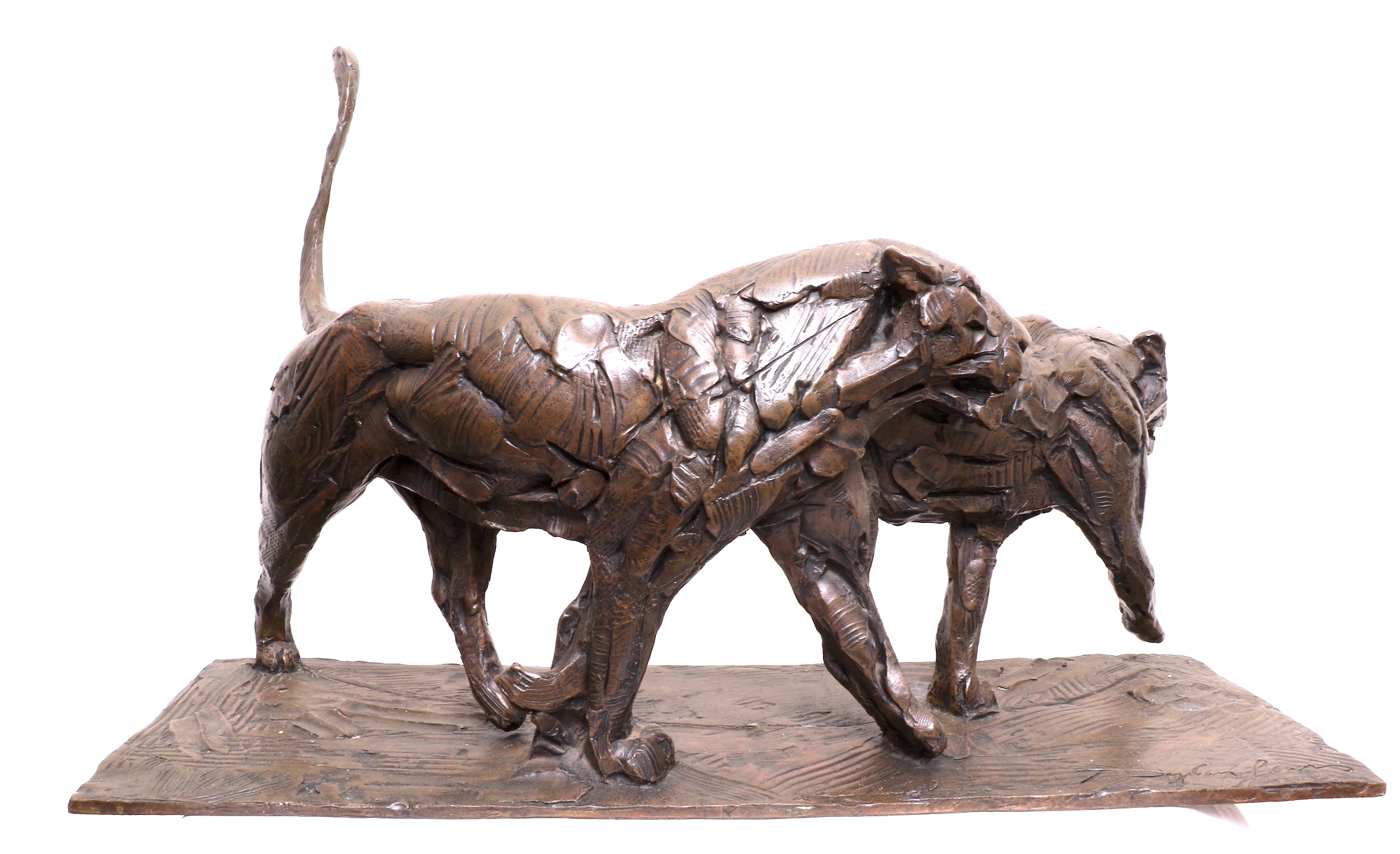 Dylan Lewis | TWO LIONESSES | MutualArt