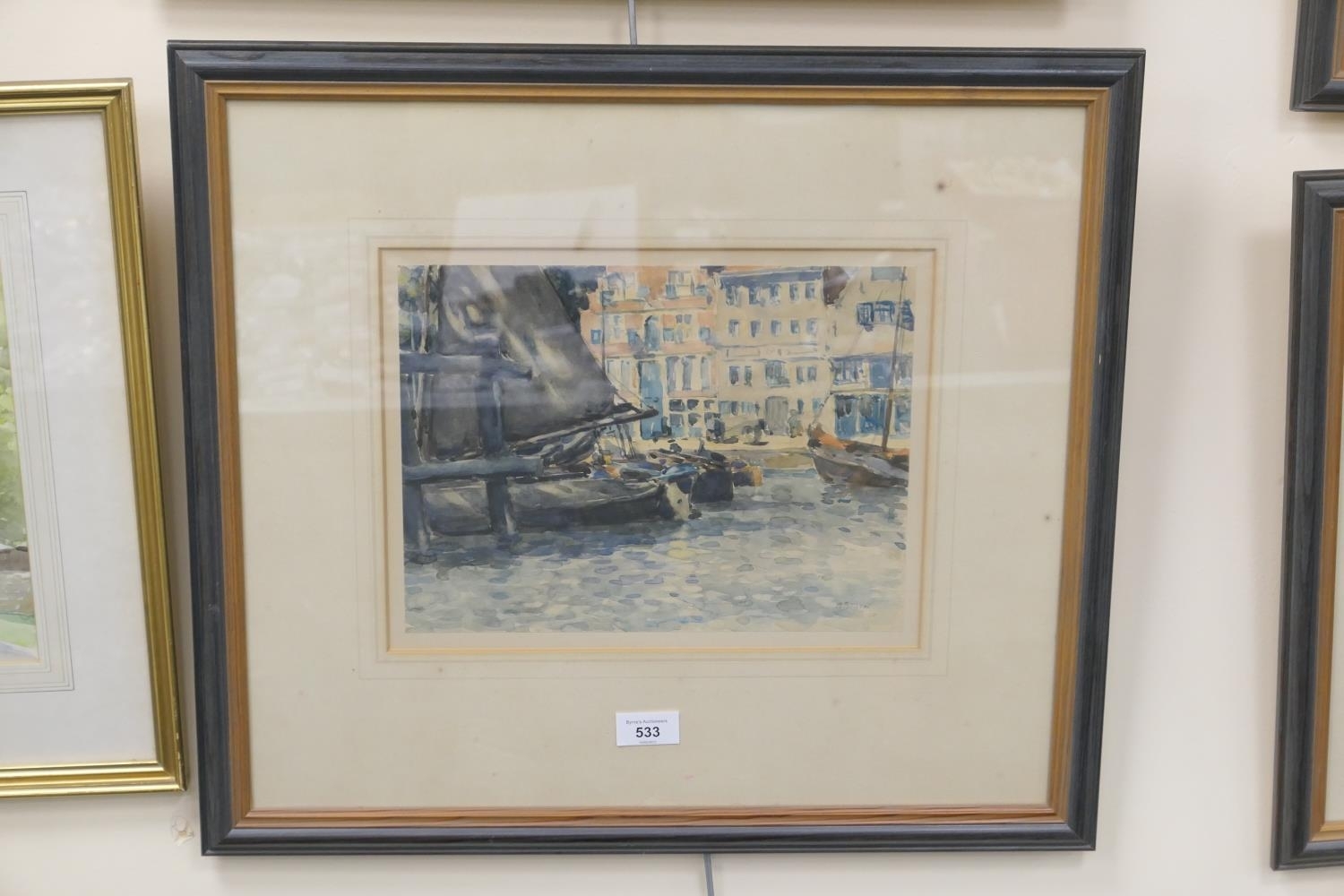 Arthur Briscoe | Fishing boats moored in a harbour | MutualArt