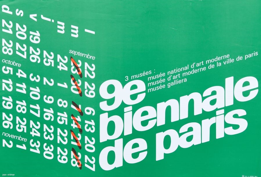Jean Widmer | Affiche de la 9e biennale de Paris en 1975 (1975) | MutualArt