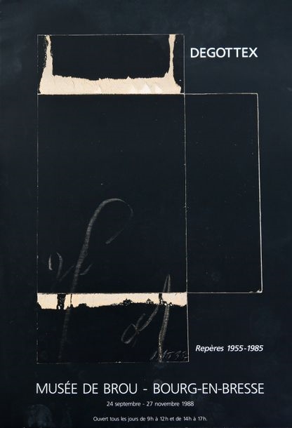 Jean Degottex | Affiche de l'exposition Repères 1955-1985) au Musée de ...