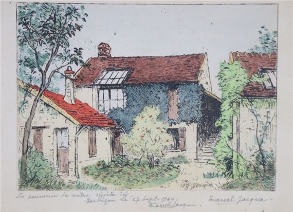 Marcel Jacque | Eau-forte rehaussée, signée au crayon en bas à droite ...