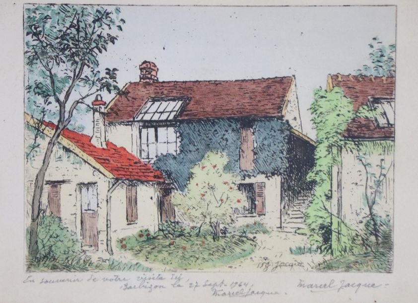 Marcel Jacque | Eau-forte rehaussée, signée au crayon en bas à droite ...