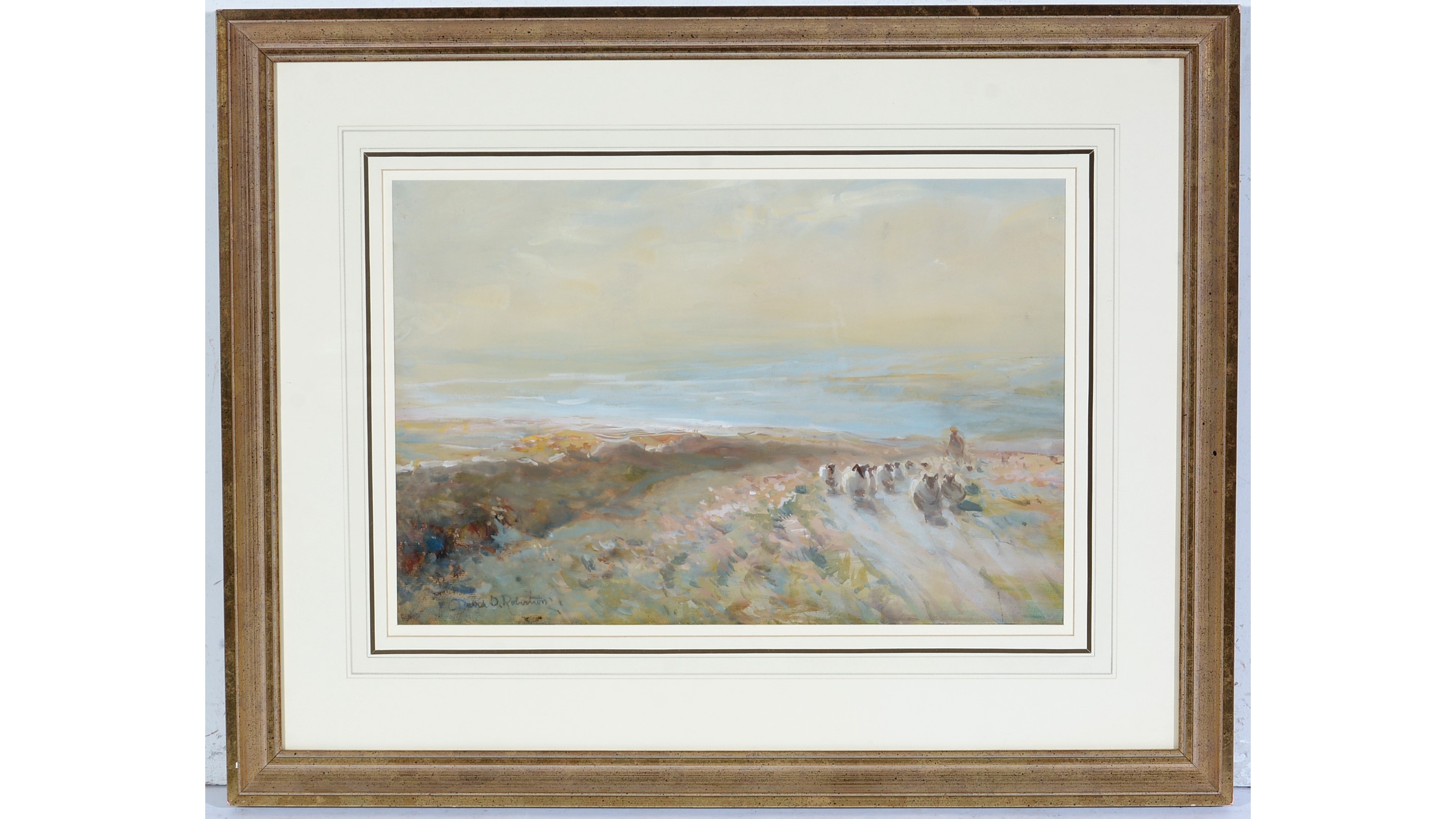 David Thomas Robertson | Sheep Shepherding in the Gloaming, | MutualArt