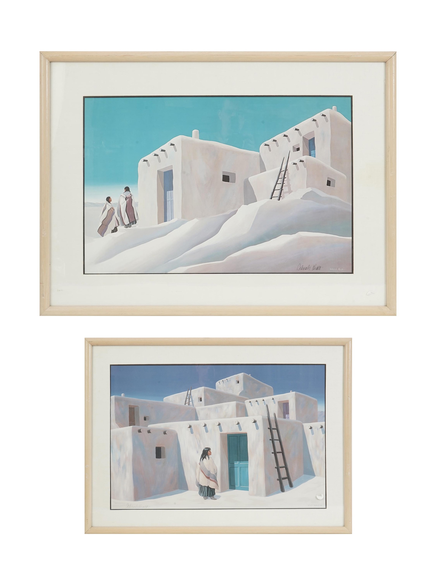 Deborah Hiatt | Pueblo Indian scenes, White Adobe Village | MutualArt