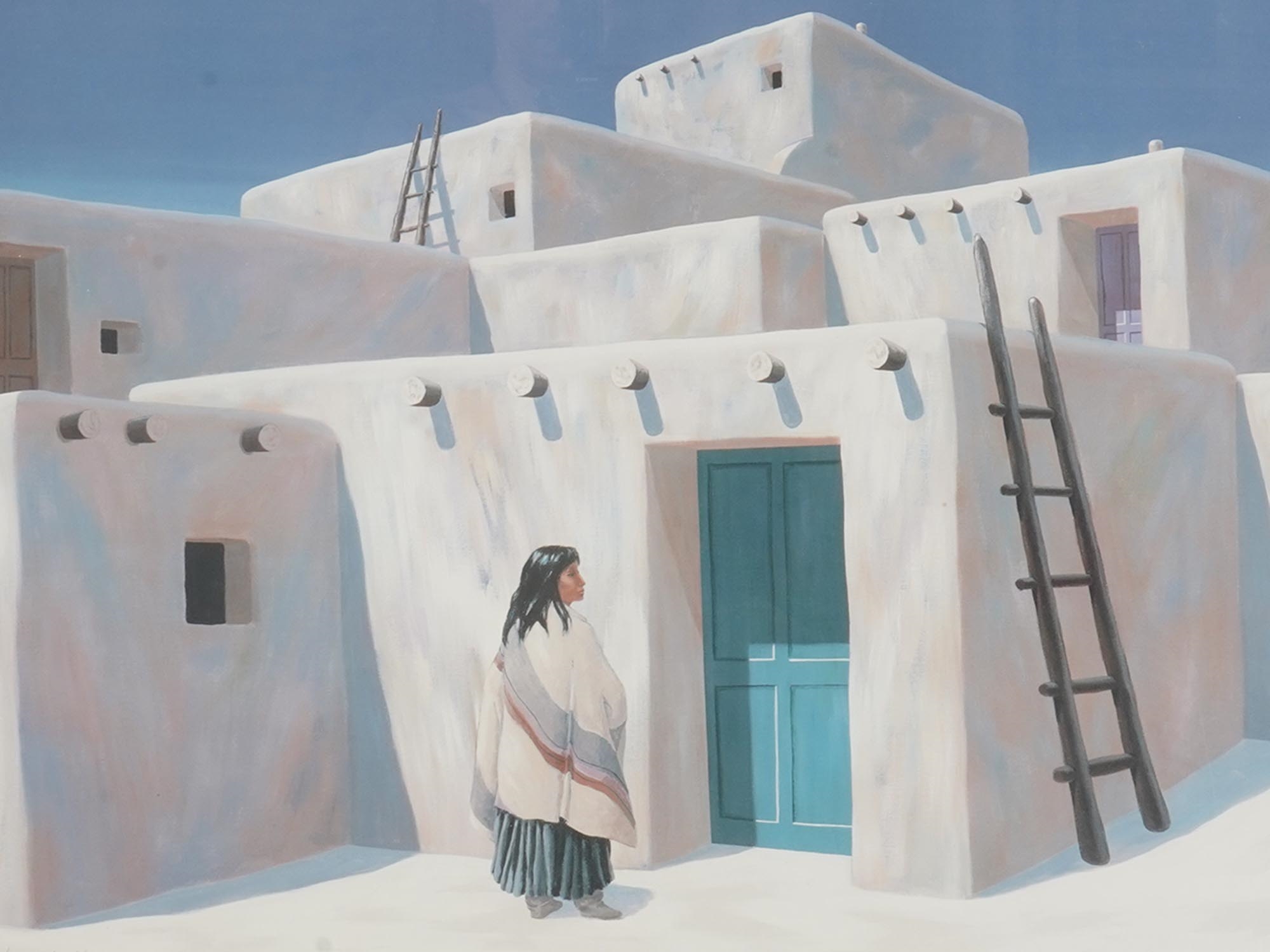 Deborah Hiatt | Pueblo Indian scenes, White Adobe Village | MutualArt