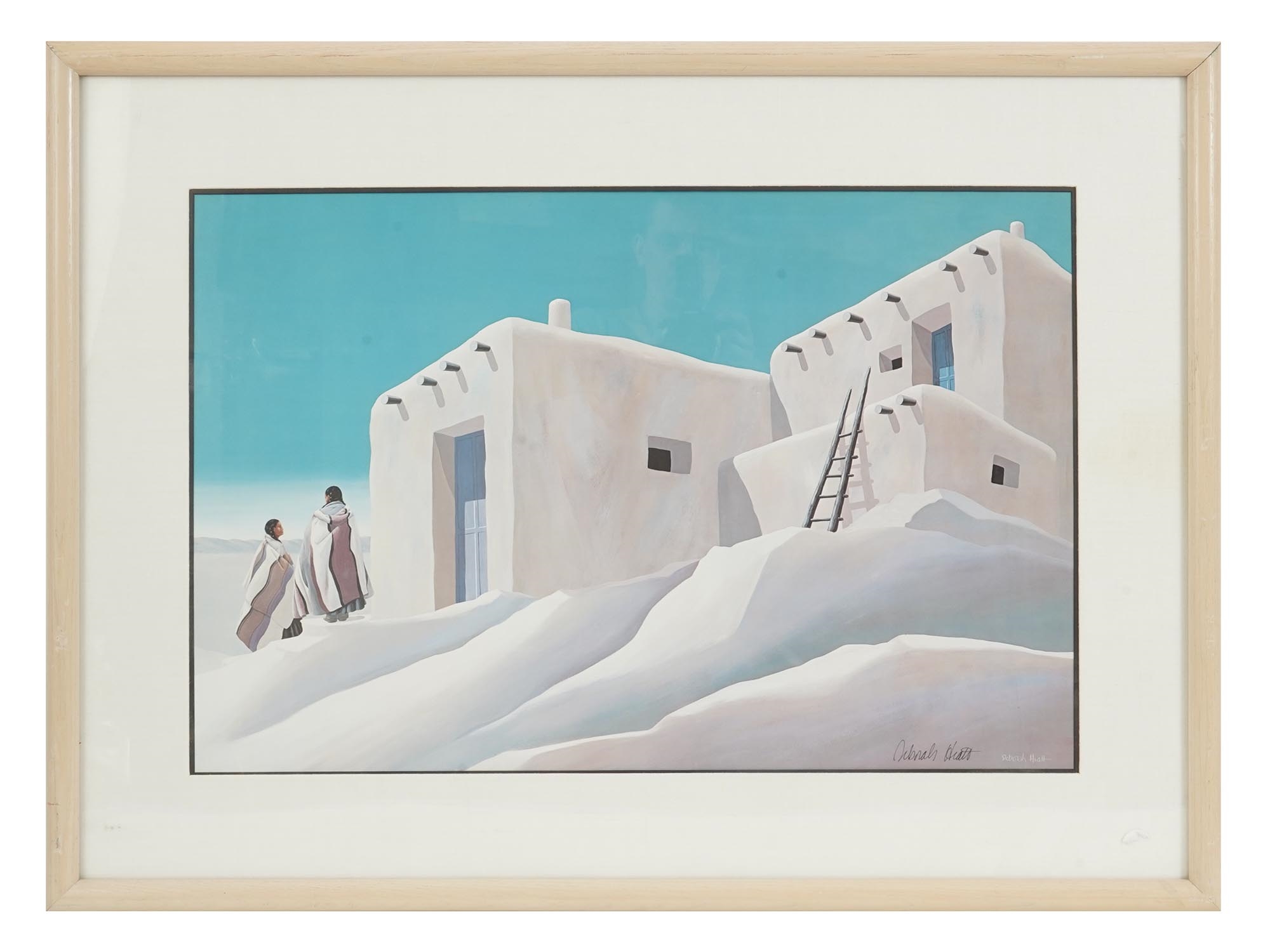 Deborah Hiatt | Pueblo Indian scenes, White Adobe Village | MutualArt
