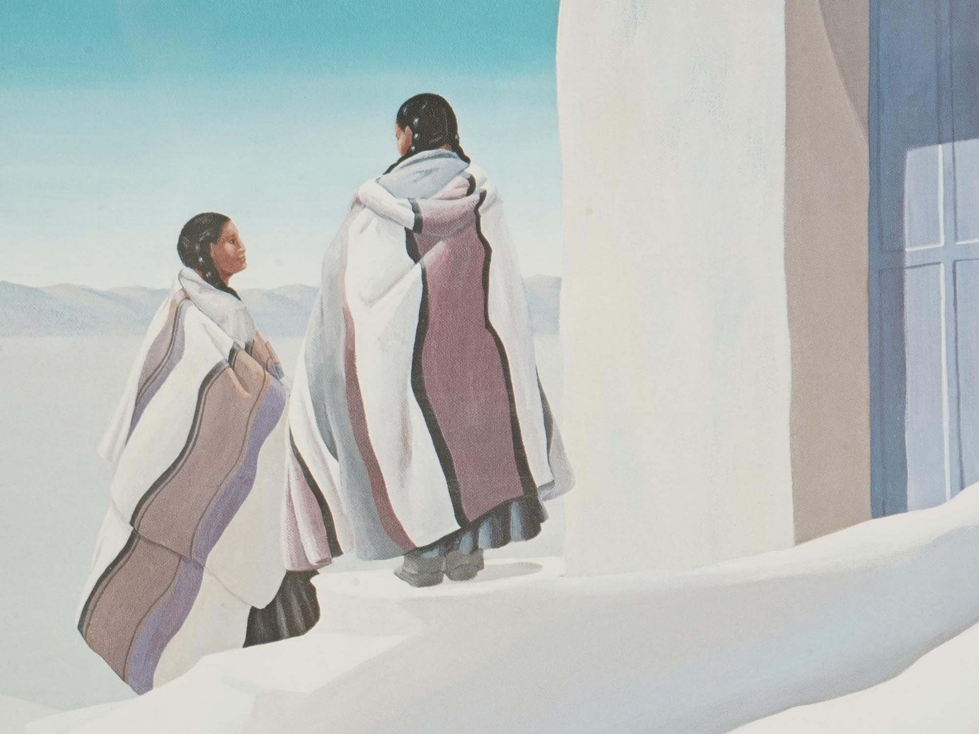 Deborah Hiatt | Pueblo Indian scenes, White Adobe Village | MutualArt