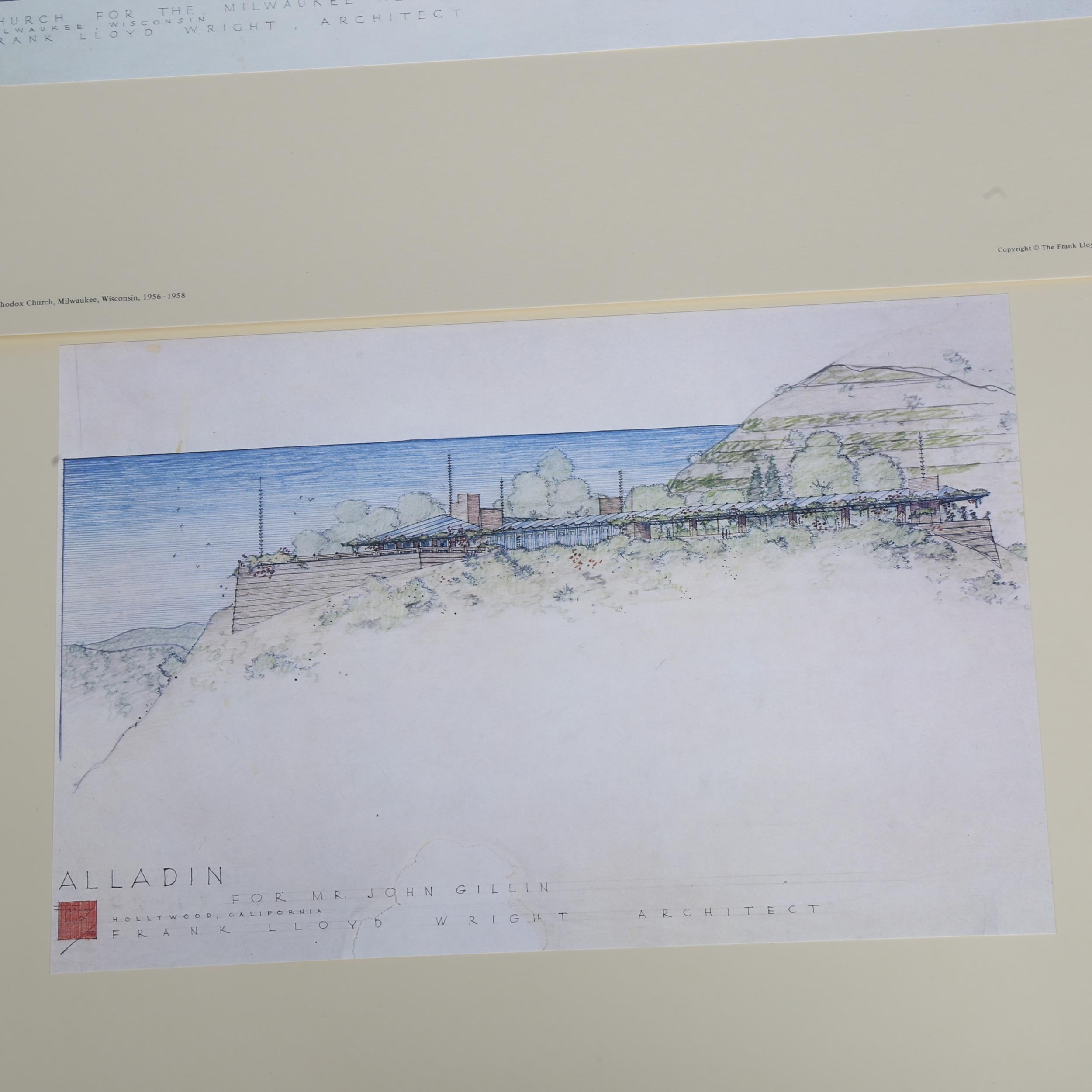 Frank Lloyd Wright | 3 architectural elevation studies | MutualArt