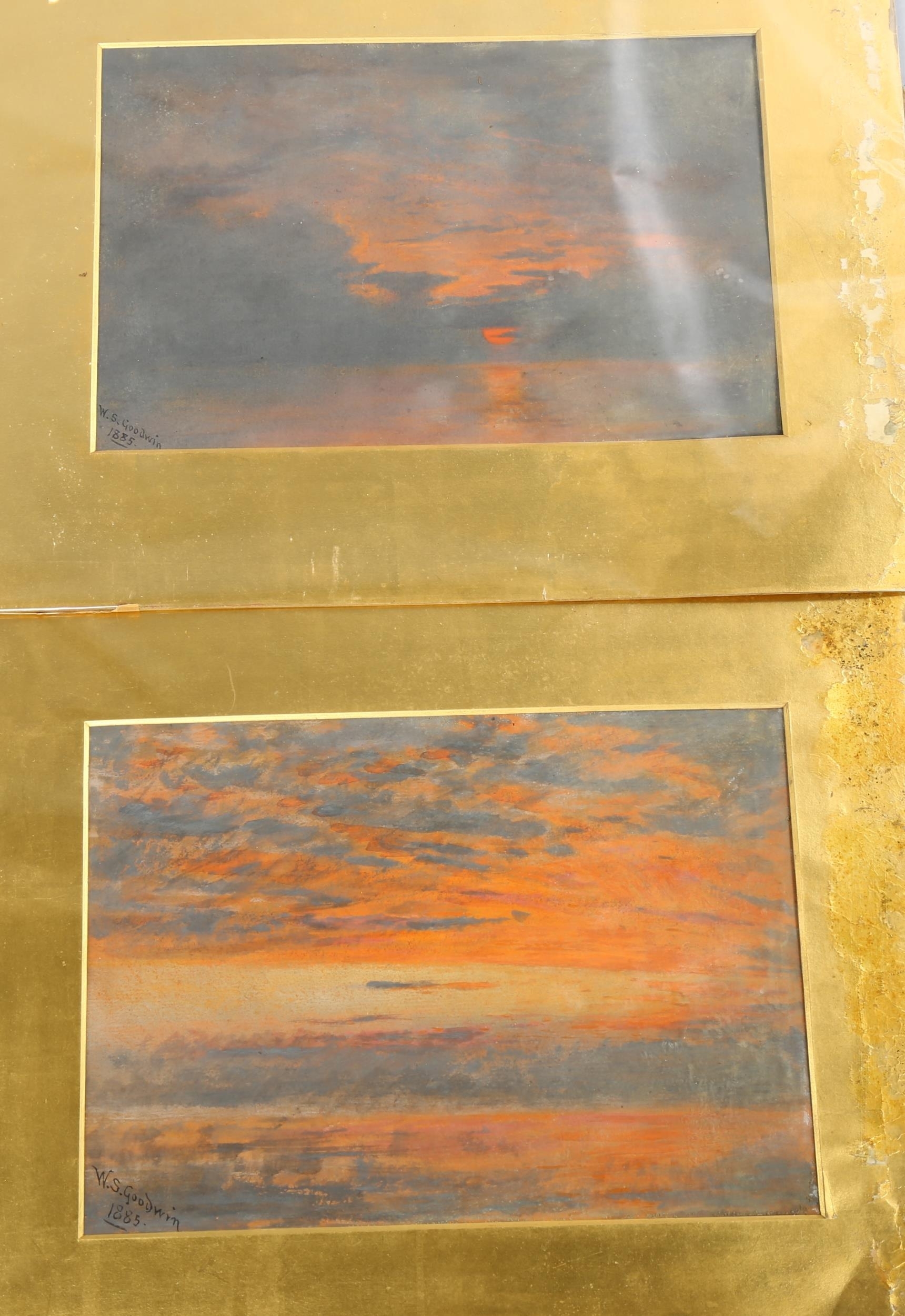 William Sidney Goodwin | pair of sunset cloud studies | MutualArt