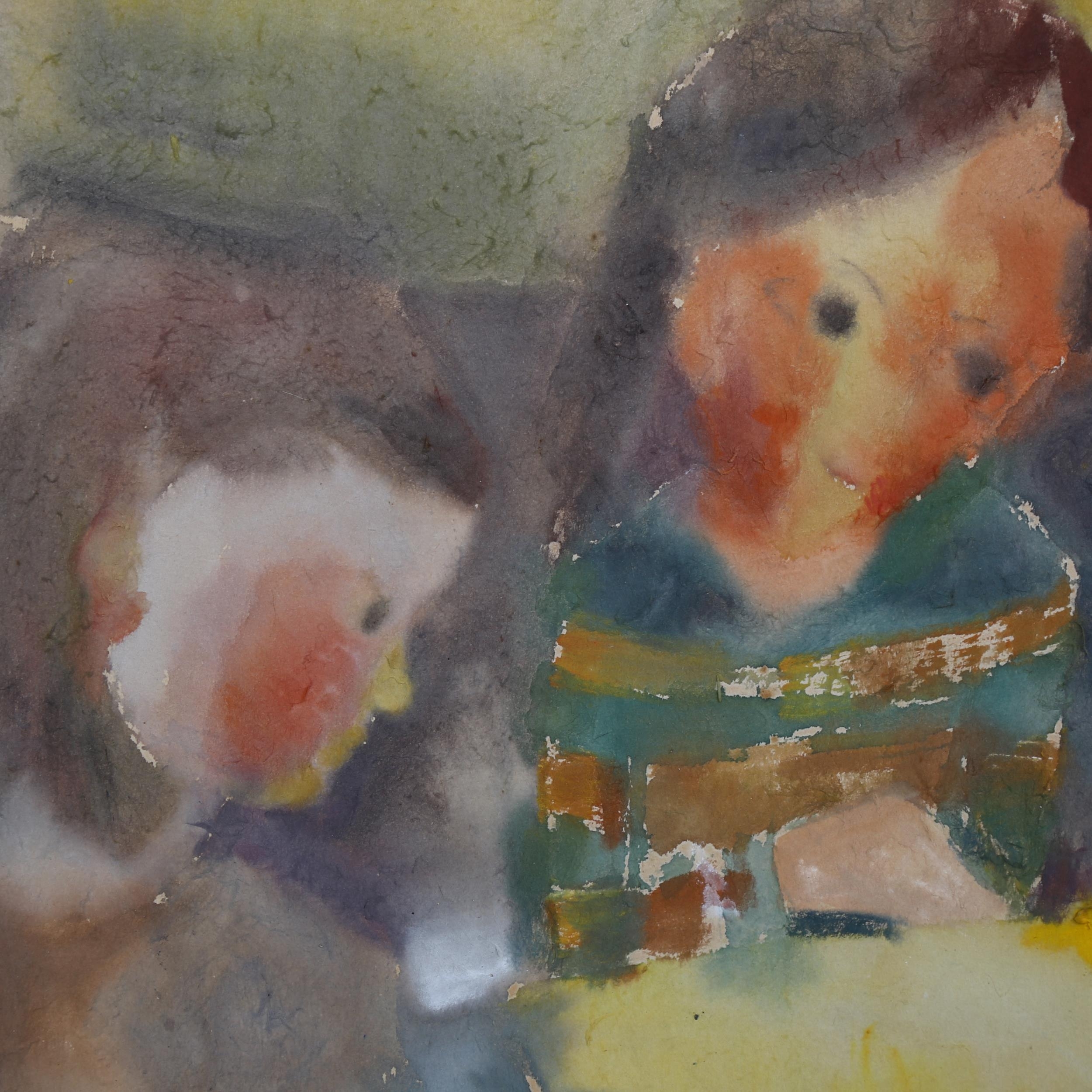 Joan Kathleen Hardy Eardley | portrait of 2 children | MutualArt