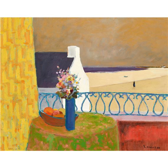 Alphonse Lanoë | Sur le balcon | MutualArt