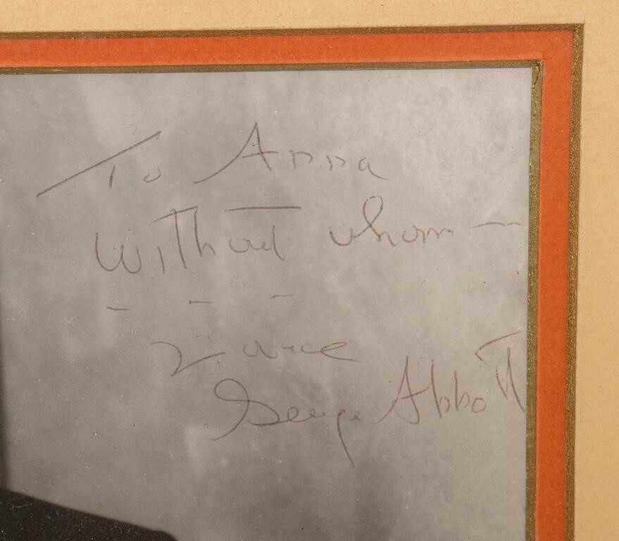 George Francis | George Abbott Signed Letter & Signed Photograph ...