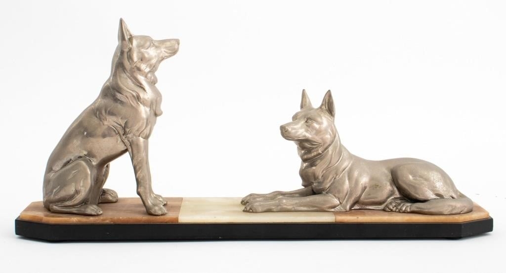 Louis Carvin | Louis Albert Carvin Manner Art Deco Dog Sculpture (Late ...
