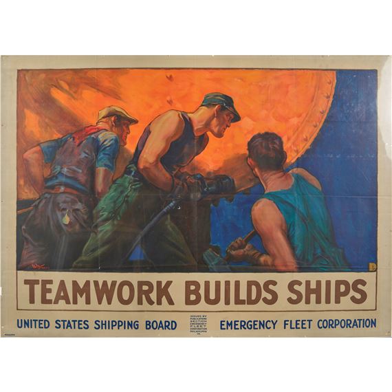 William Dodge Stevens | Teamwork builds ships | MutualArt