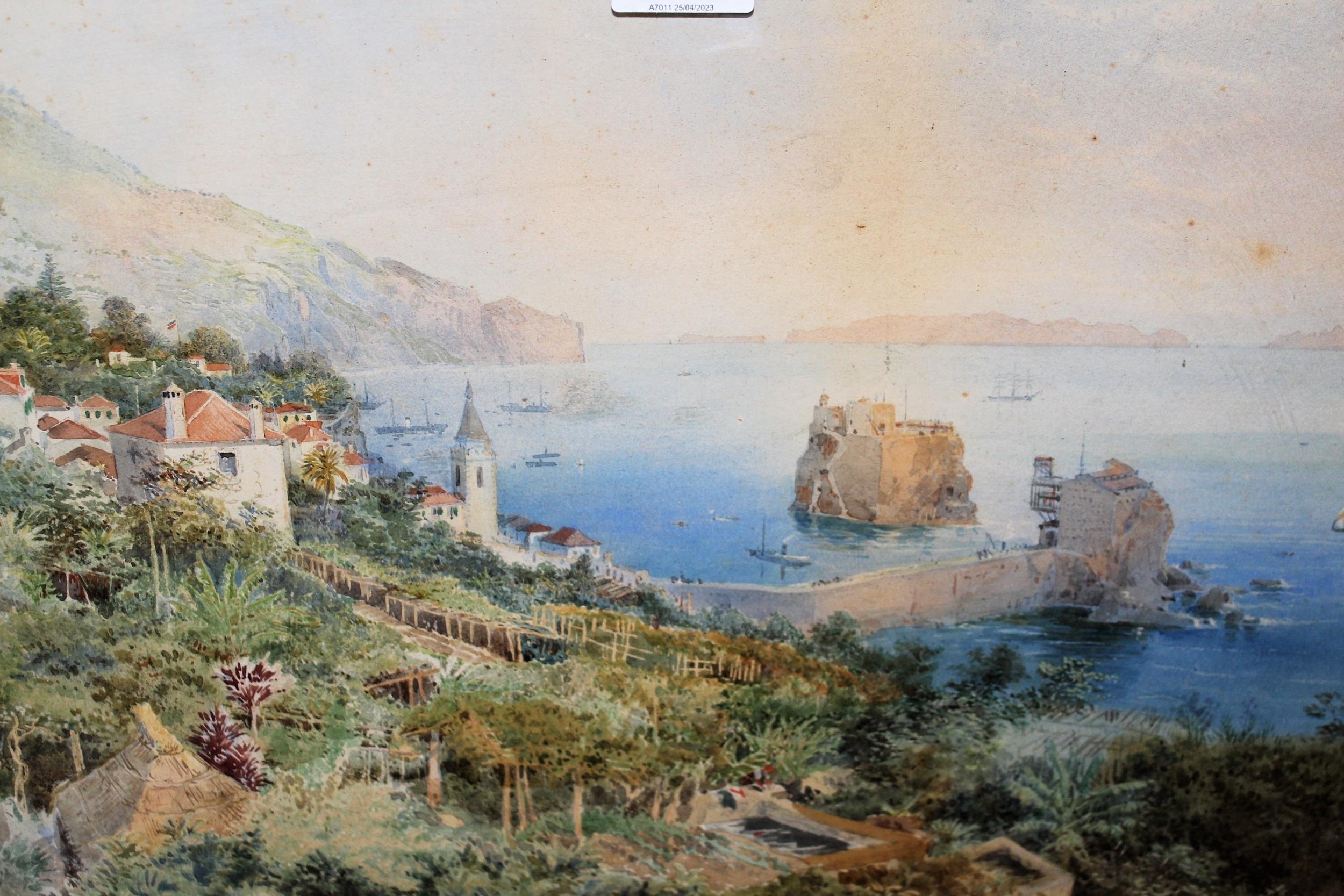 Nicolas Chevalier | view of Madeira with various shipping (1887 ...