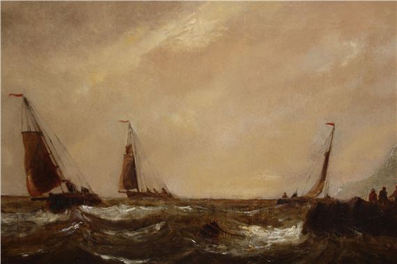 Murray Macdonald | fishing boats off the coast (19th Century) | MutualArt