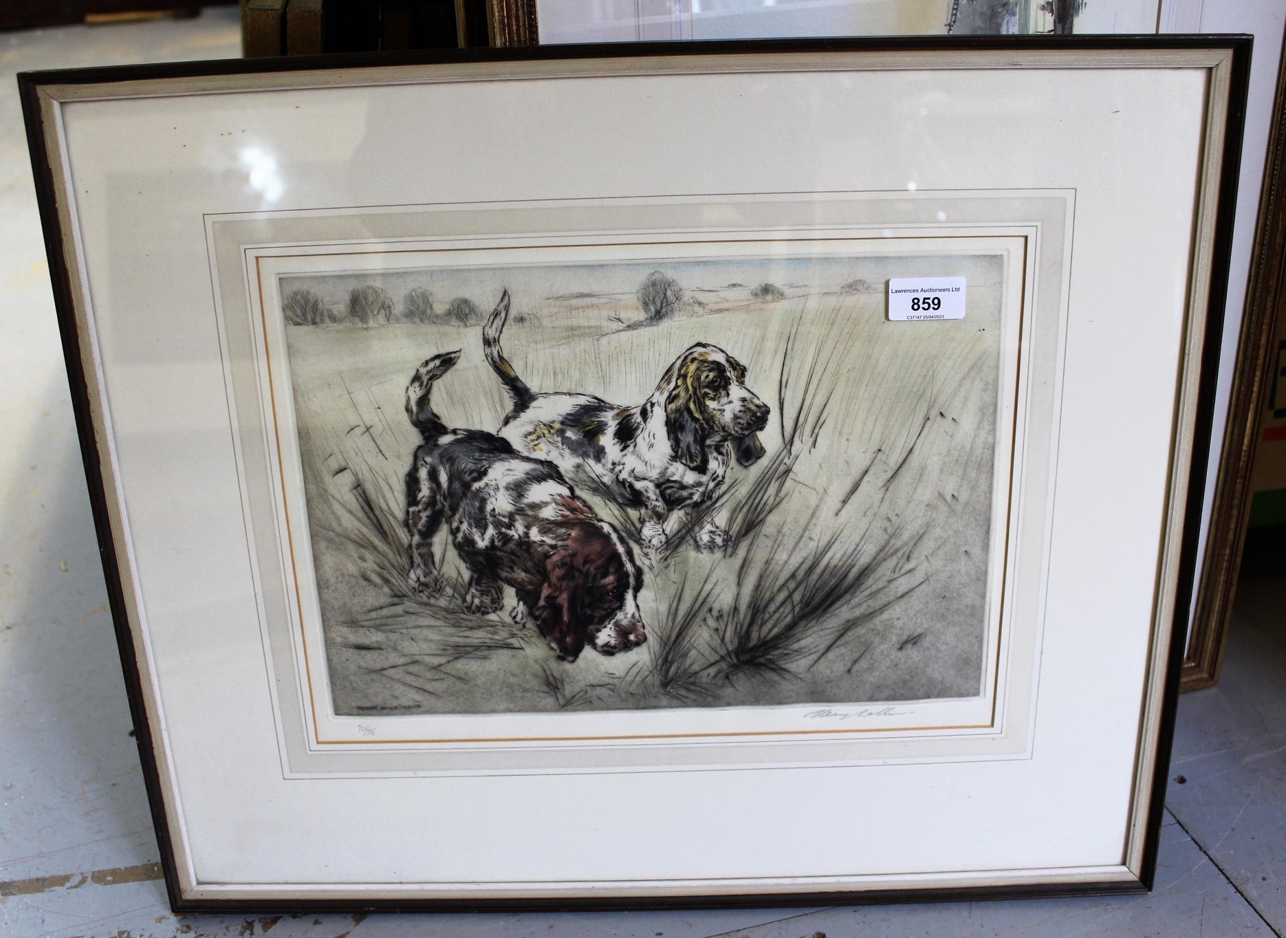 Henry Wilkinson | two sporting dogs in a landscape | MutualArt