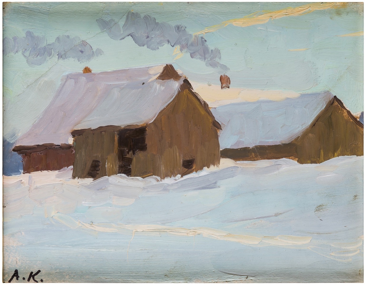 Anatoliy Ivanovich Kuvin | Warm evening (1960) | MutualArt