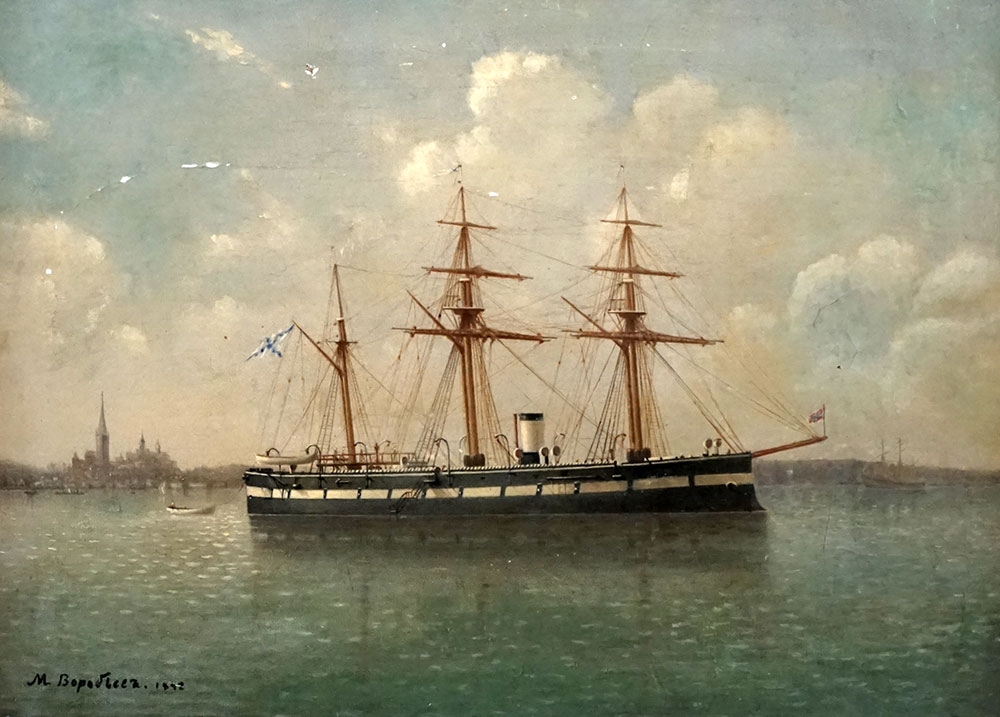Maxim Vorobiev | Untitled - Russian Warship facing Talinn (1842 ...