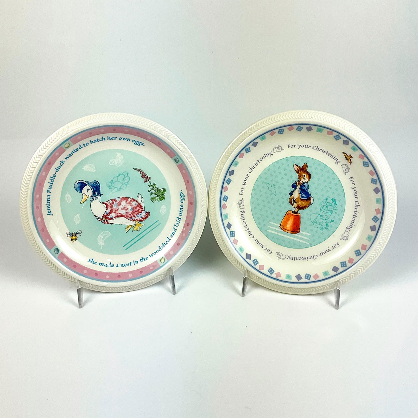 Beatrix Potter | 2pc Wedgwood Beatrix Potter Peter Rabbit Christening ...
