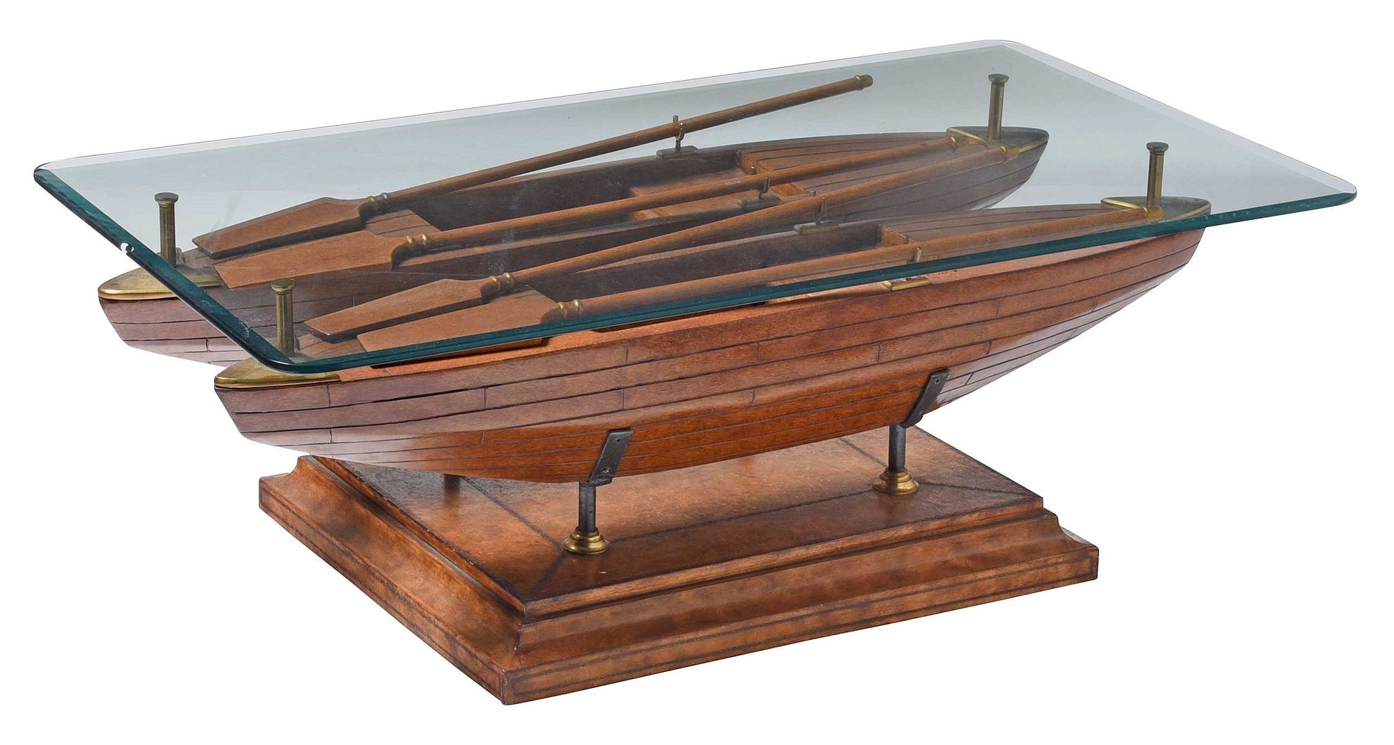 Maitland-Smith | Maitland Smith Double Dory Glass Top Cocktail Table ...