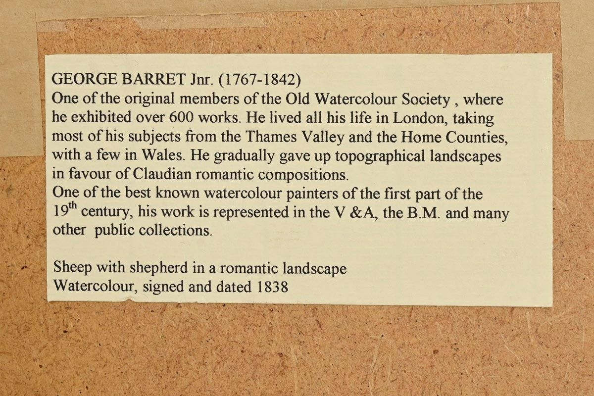 George, Sr. Barret | A Shepherd and his Flock in a Coastal Landscape ...