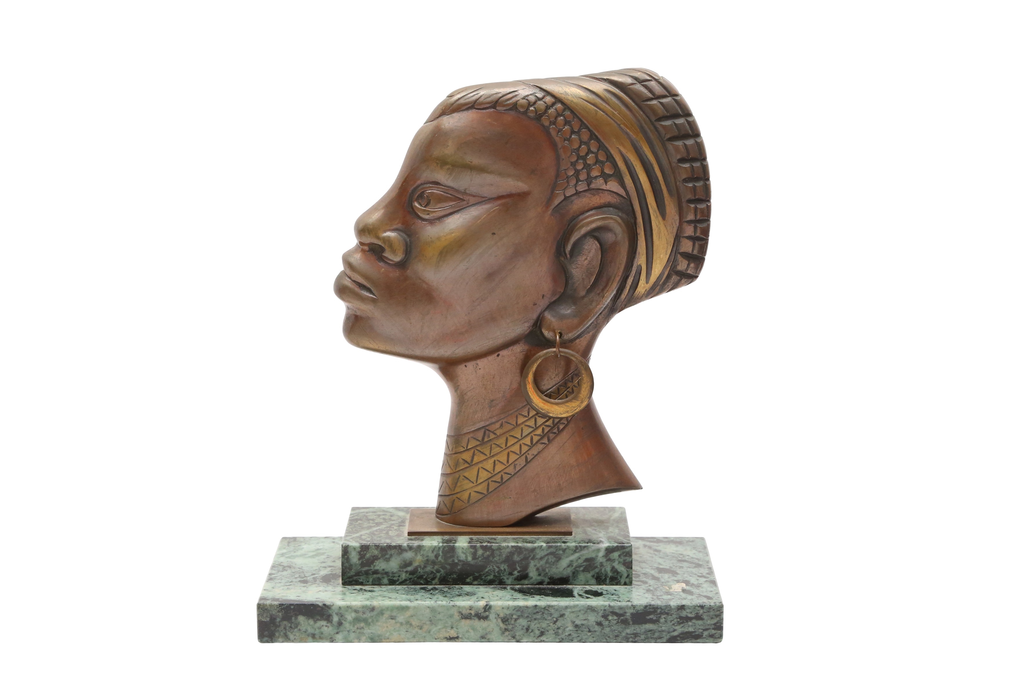 Franz Hagenauer | Head set on a round brass base | MutualArt
