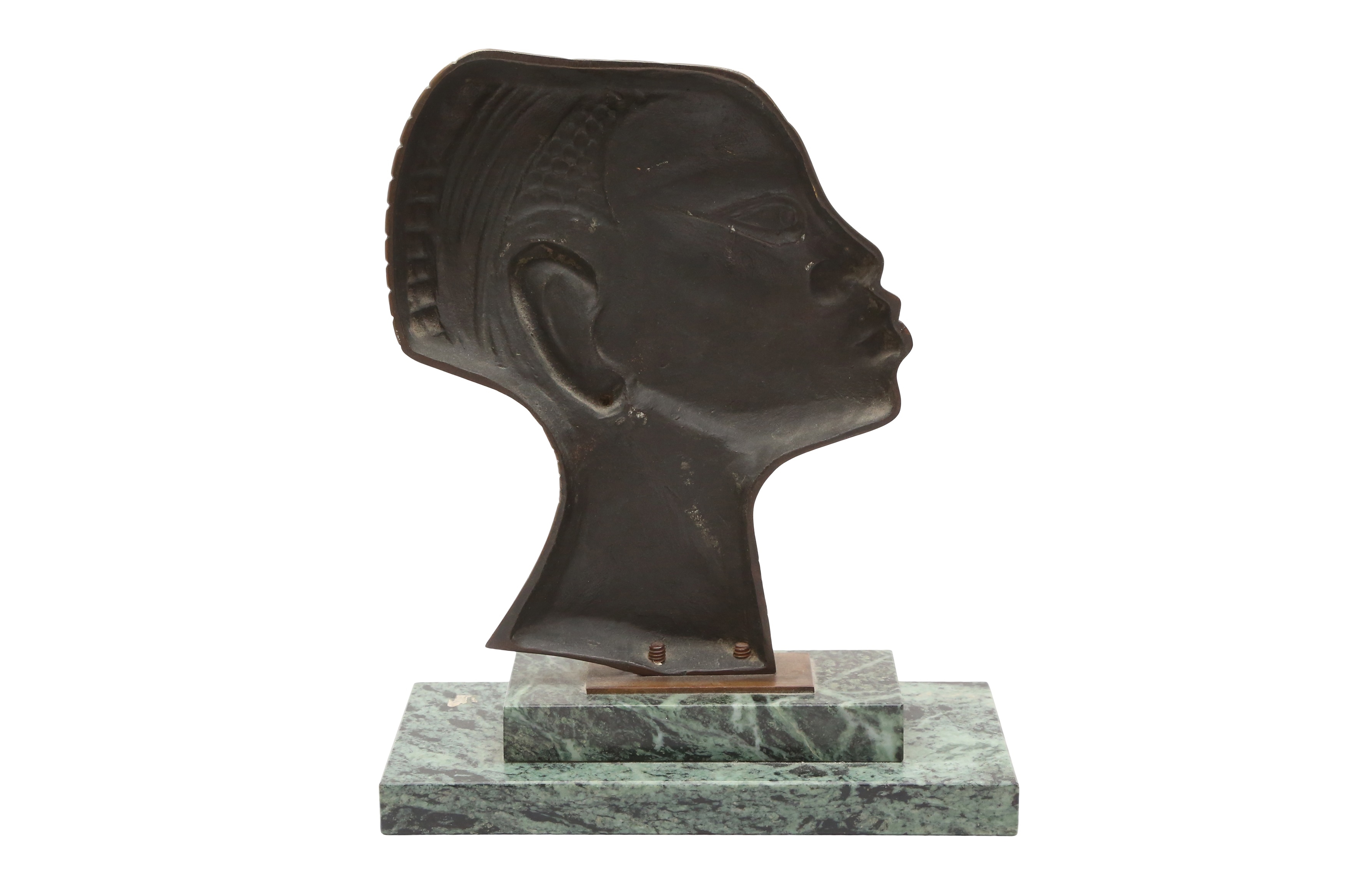 Franz Hagenauer | a bronze profile sculpture of an african lady ...