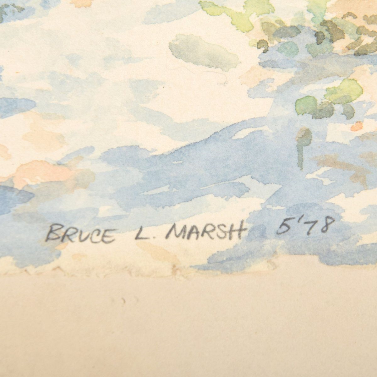 Bruce Marsh | Bruce L. Marsh Landscape Watercolor Painting (1978 ...