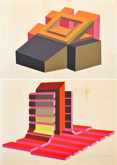 Michael Challenger | 2 Michael Challenger Screenprints (1971) | MutualArt