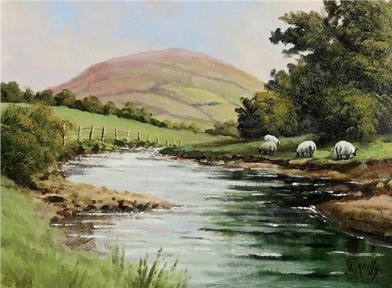 Liam Reilly | Grazing by the River | MutualArt
