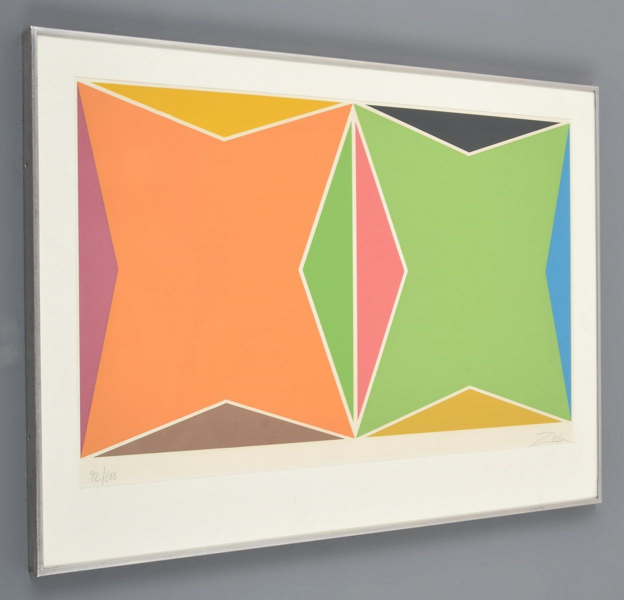 Larry Zox | Larry Zox Geometric Screenprint (1974) | MutualArt