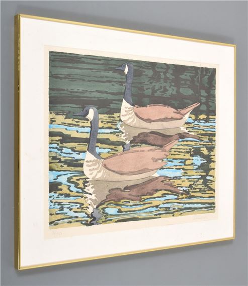 Neil Welliver | Neil Welliver CANADIAN GEESE Etching (1980) | MutualArt
