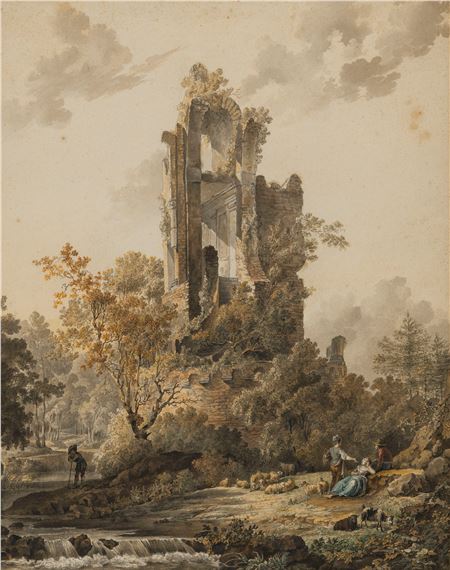Balthazar Anton Dunker | Ruine animée avec berger | MutualArt