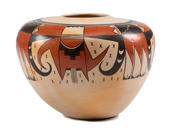 Rachel Sahmie Nampeyo | Polychrome Pottery Seed Jar | MutualArt