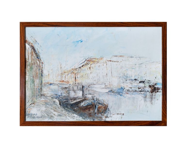 Barbara Robinson | Barge at the quay (1982) | MutualArt