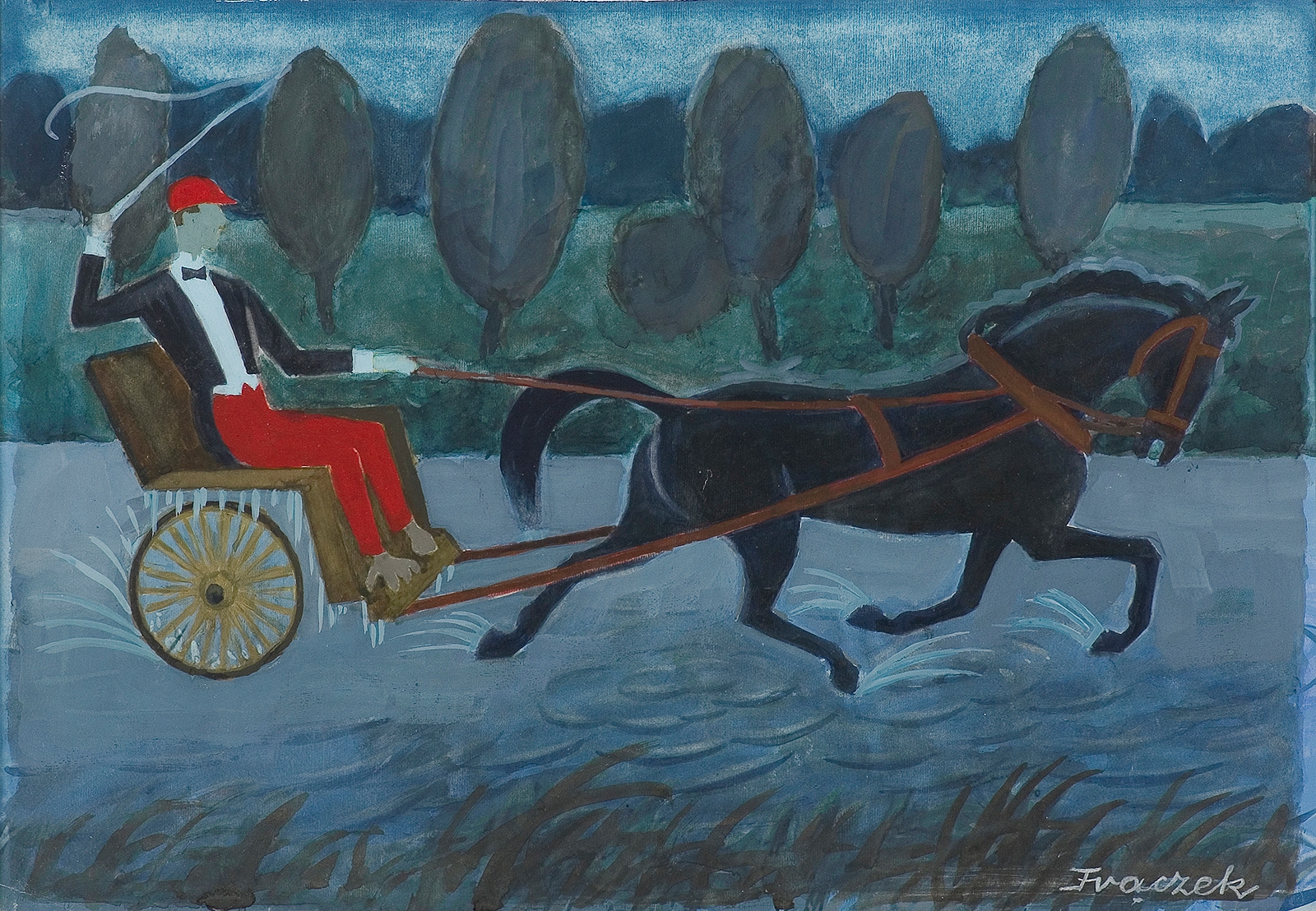 Franciszek Frączek | PRZEJAŻDŻKA DWUKÓŁKĄ | MutualArt