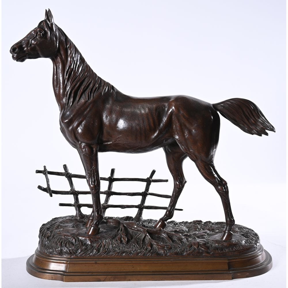 Paul Edouard Delabrierre | Cheval debout sur une terrasse | MutualArt
