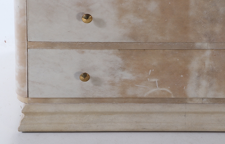 Samuel A. Marx | French Art Deco style parchment covered chest of ...