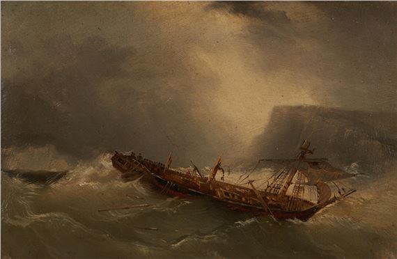 Anglo-American School, 19th Century | Ship in Distress | MutualArt