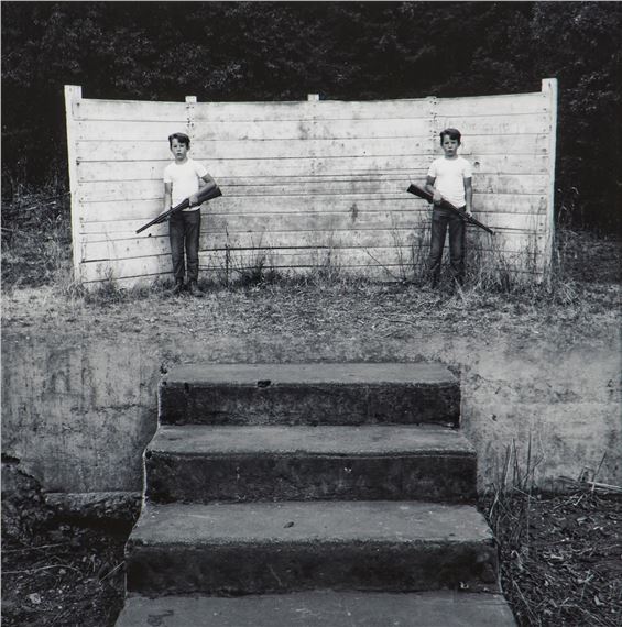 Michael Bishop | Untitled (Two Boys with Rifles) (1969) | MutualArt