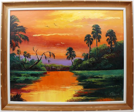 James Gibson | JAMES GIBSON FLORIDA HIGHWAYMEN FIRE SKY SUNSET | MutualArt