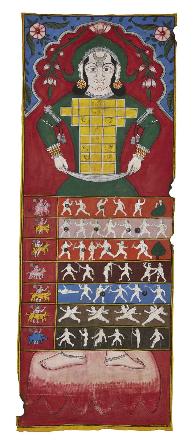 Indian School, 19th Century | A painting of a lokapurusha (19th Century ...