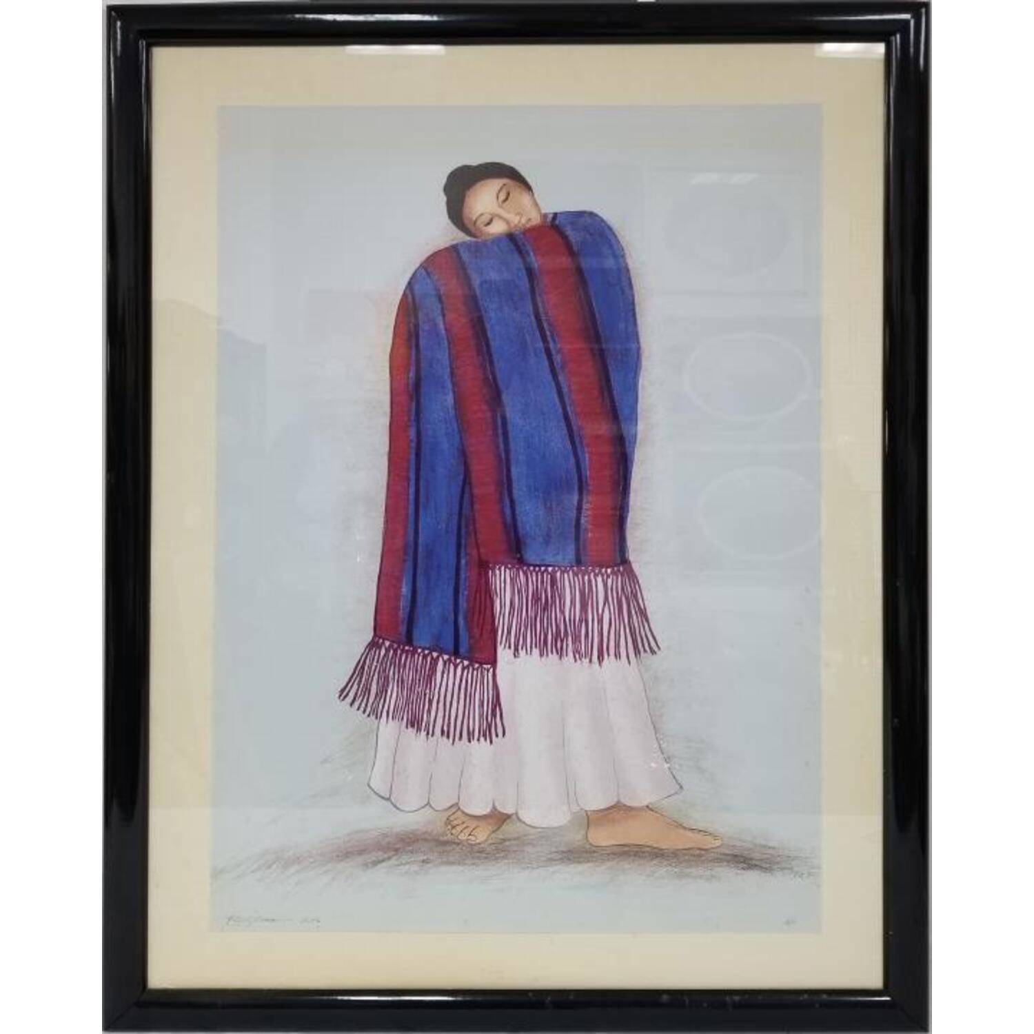 R.C. Gorman | Standing Native American (1986) | MutualArt