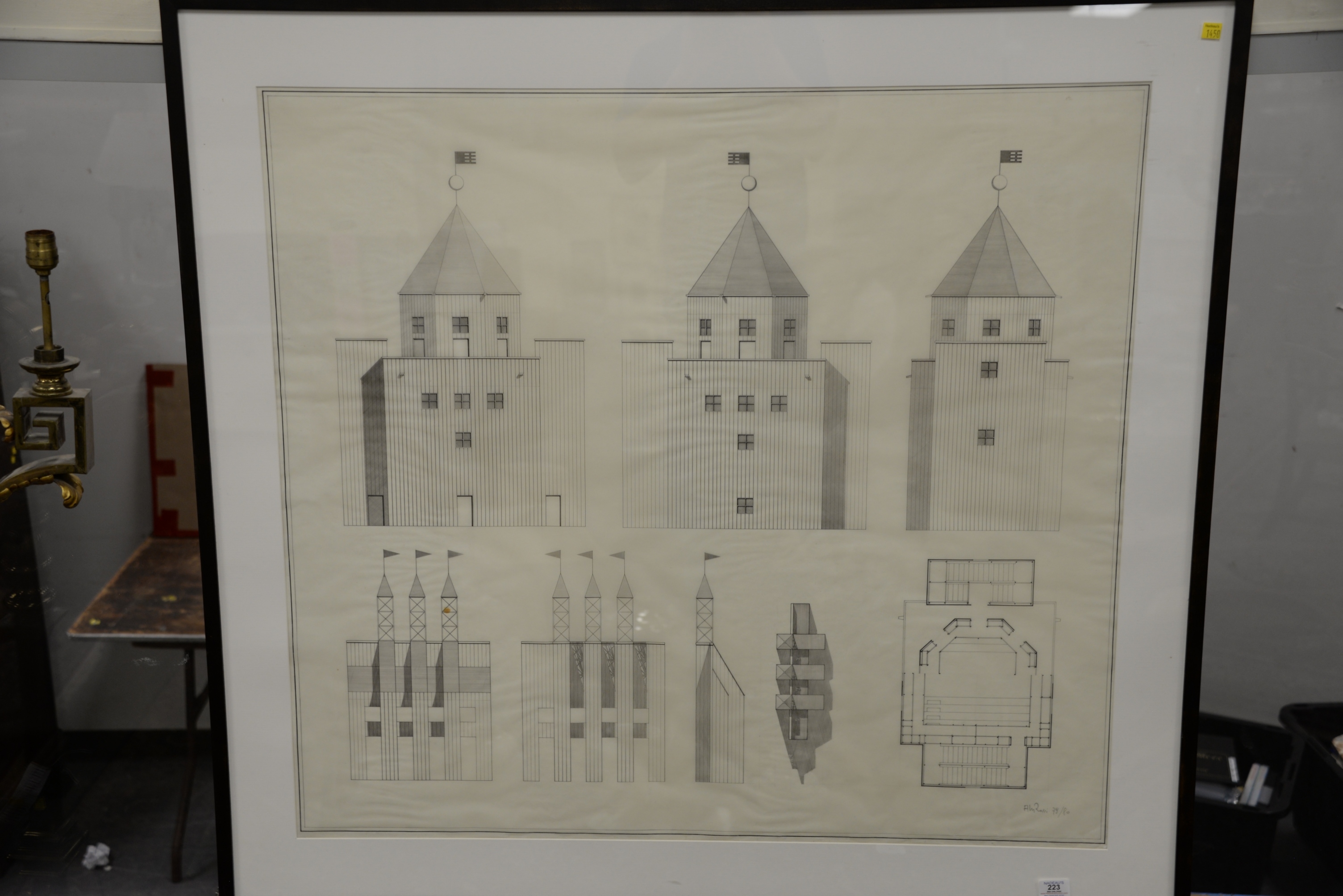 Aldo Rossi | composite drawing of Teatro del Mondo & the Porta Biennale ...