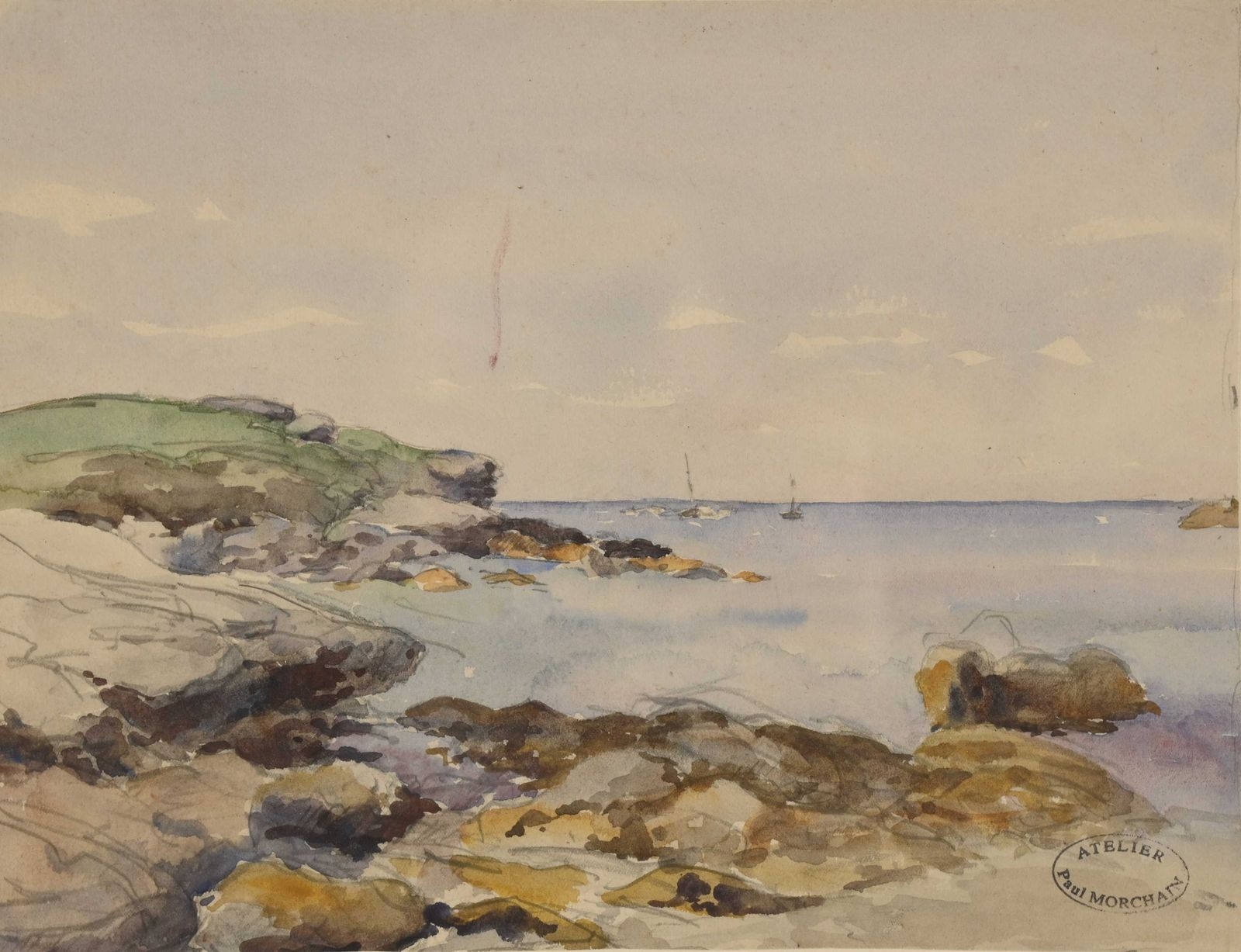 Paul Bernard Morchain | Côte rocheuse | MutualArt