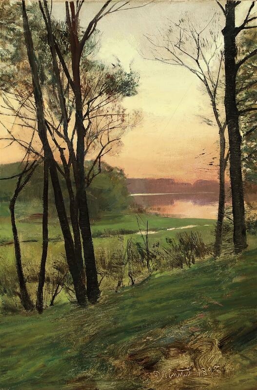 Peder Mork Monsted | Paysage de Villeneuve (1886) | MutualArt