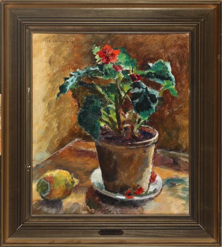 Clemen Jeppe Clemmensen | Still life with plant and a lemon | MutualArt